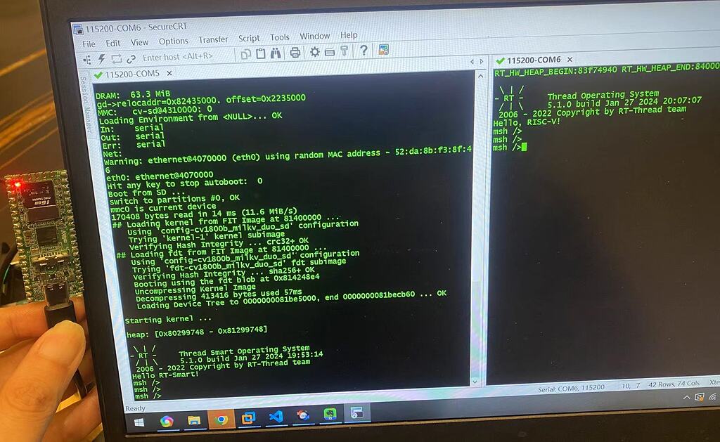 Milk-v duo 双核同时运行RT-SMART和RT-Thread - Duo - Milk-V Community
