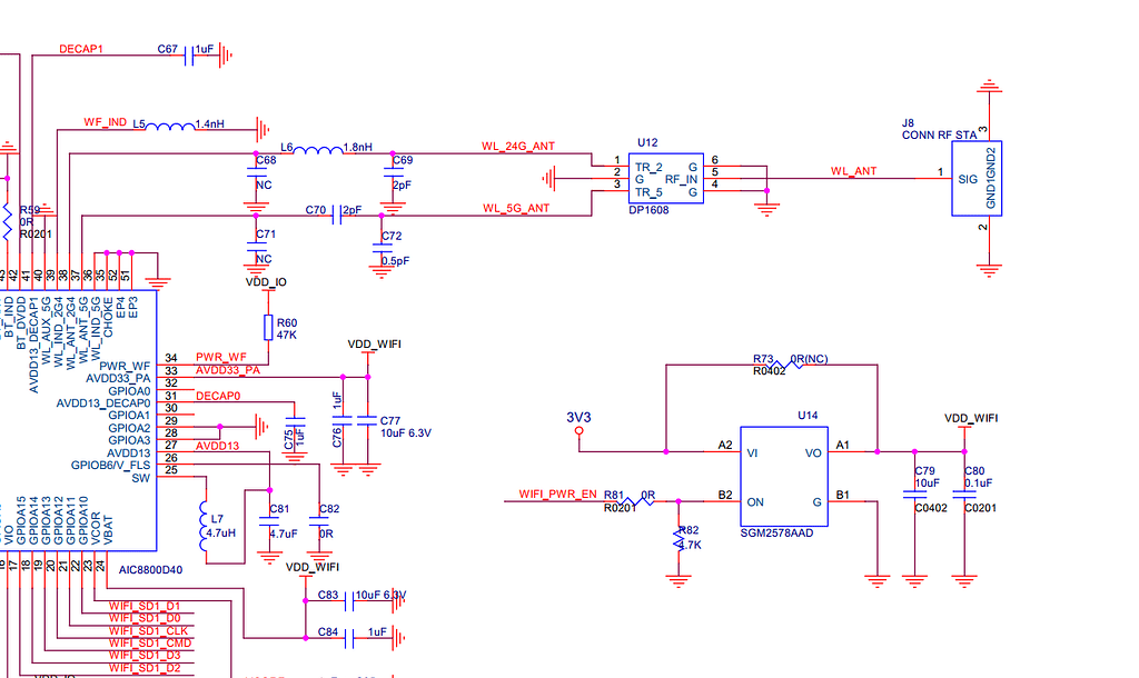 The schematic(v1.1) of Duo S doesn't seem to match the actual board, especially in the WiFi ...